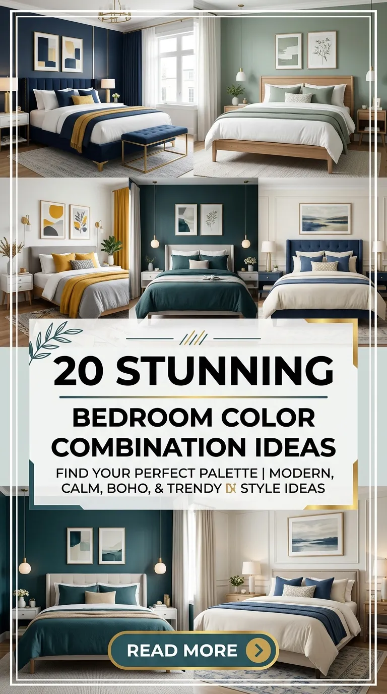 20 Bedroom Color Combination Ideas
