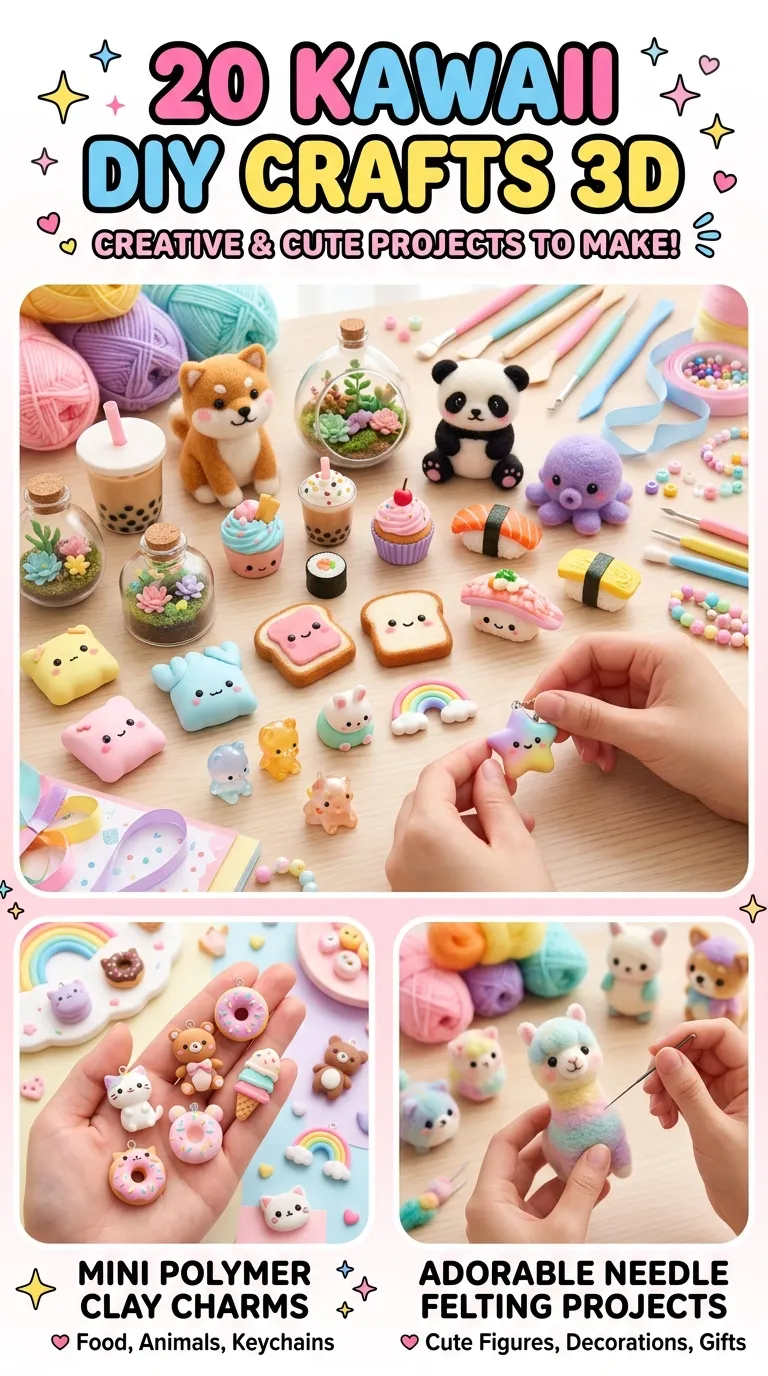 20 Kawaii DIY Crafts 3D